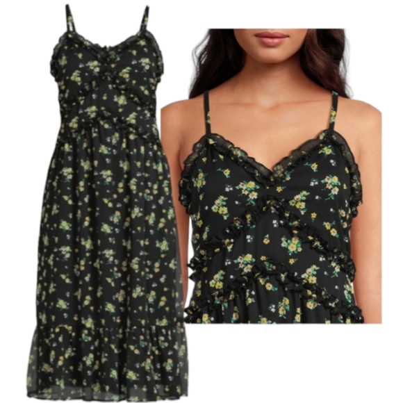 NOBO | Dresses | No Boundaries Juniors Ruffle Midi Dress | Poshmark